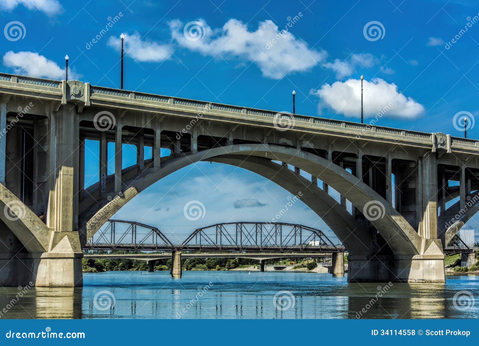 Concrete Bridge stock photo. Image of saskatoon, scenic - 34114558