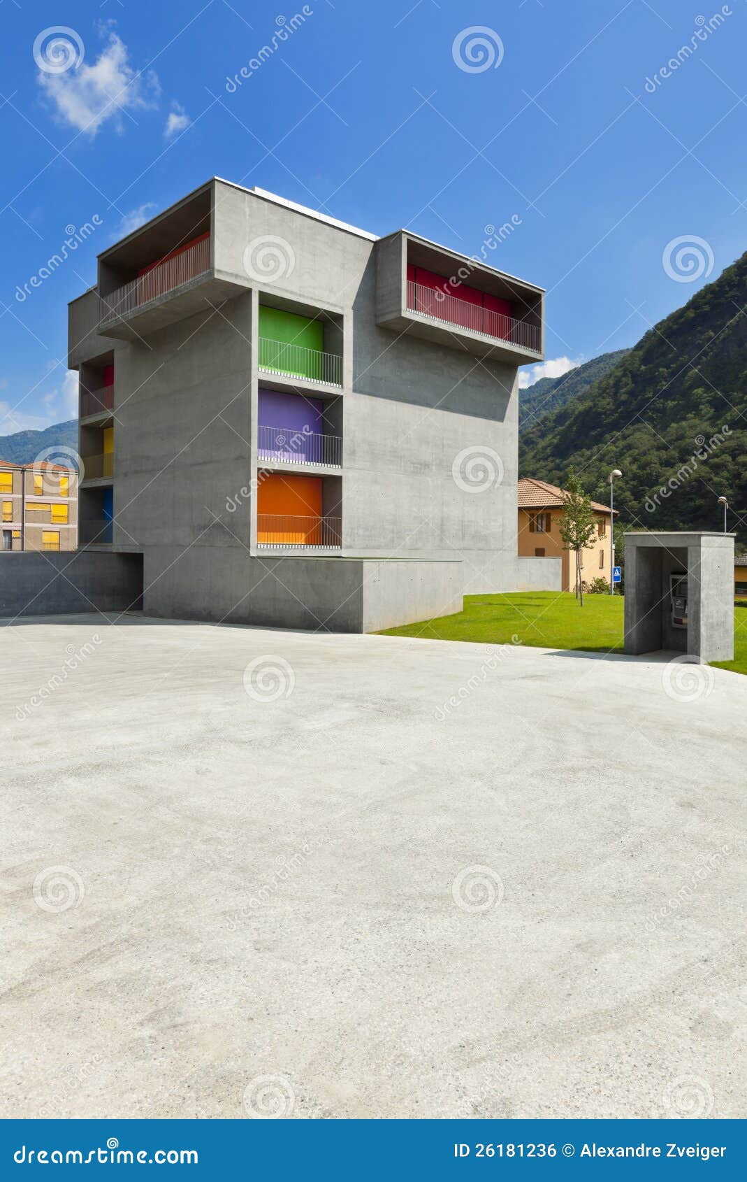 Concrete building stock photo. Image of exterior, building - 26181236