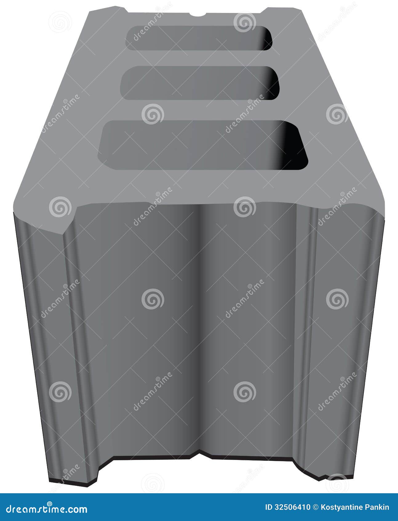 Concrete building block stock vector. Illustration of strength - 32506410