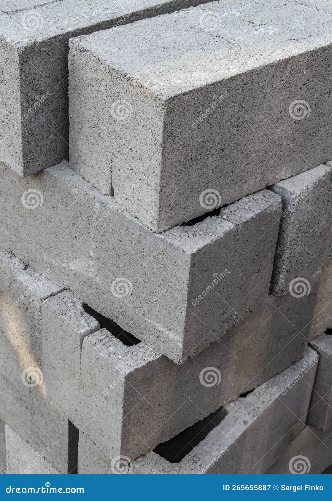 Concrete building blocks stock image. Image of object - 265655887