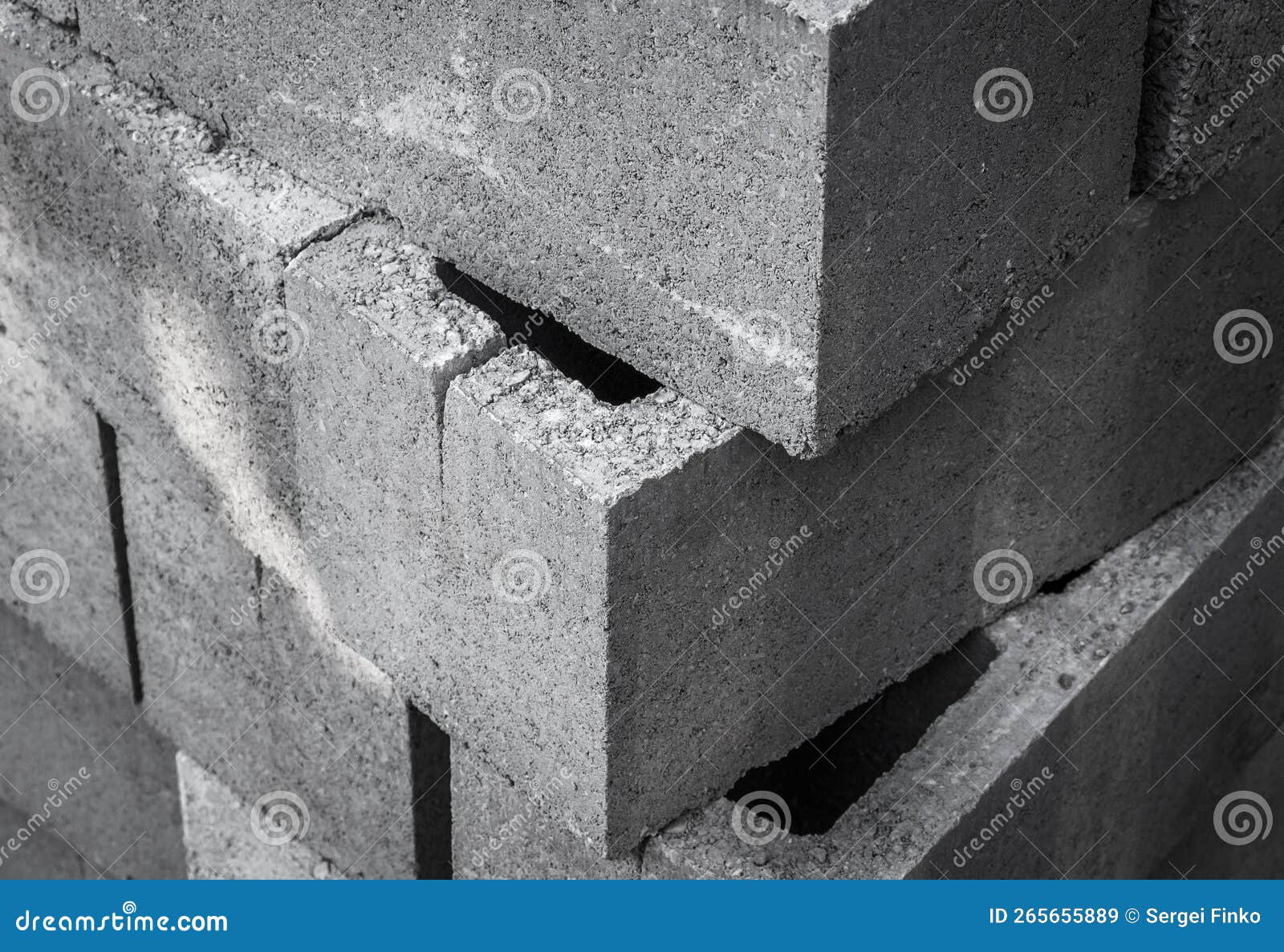 Concrete building blocks stock image. Image of package - 265655889