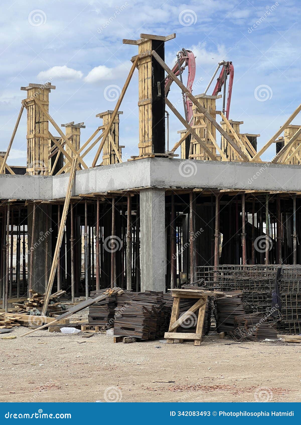 Concrete Building Skeleton, Construction Phase. Stock Image - Image of ...