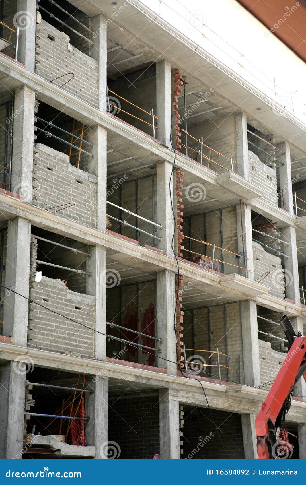 Concrete Building Structure Construction in Europe Stock Photo - Image ...