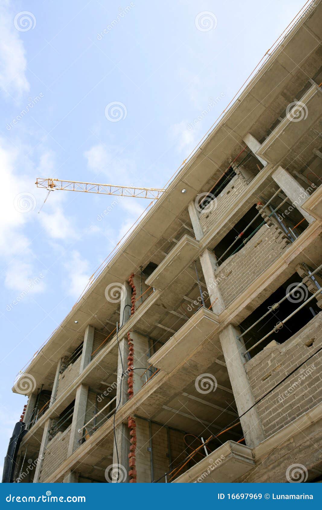 Concrete Building Structure Construction in Europe Stock Image - Image ...