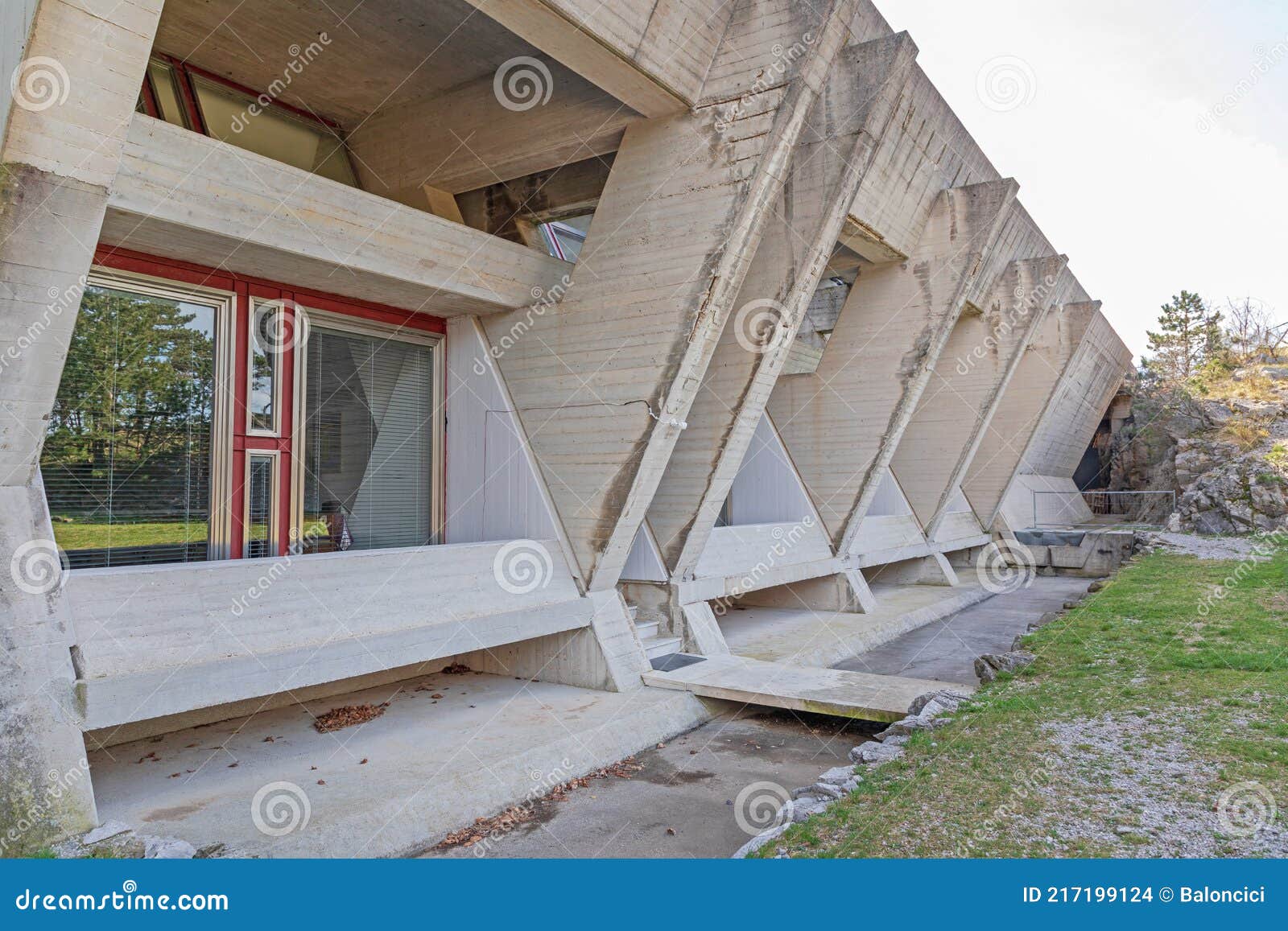 Concrete Building Structure Stock Photo - Image of grey, european ...