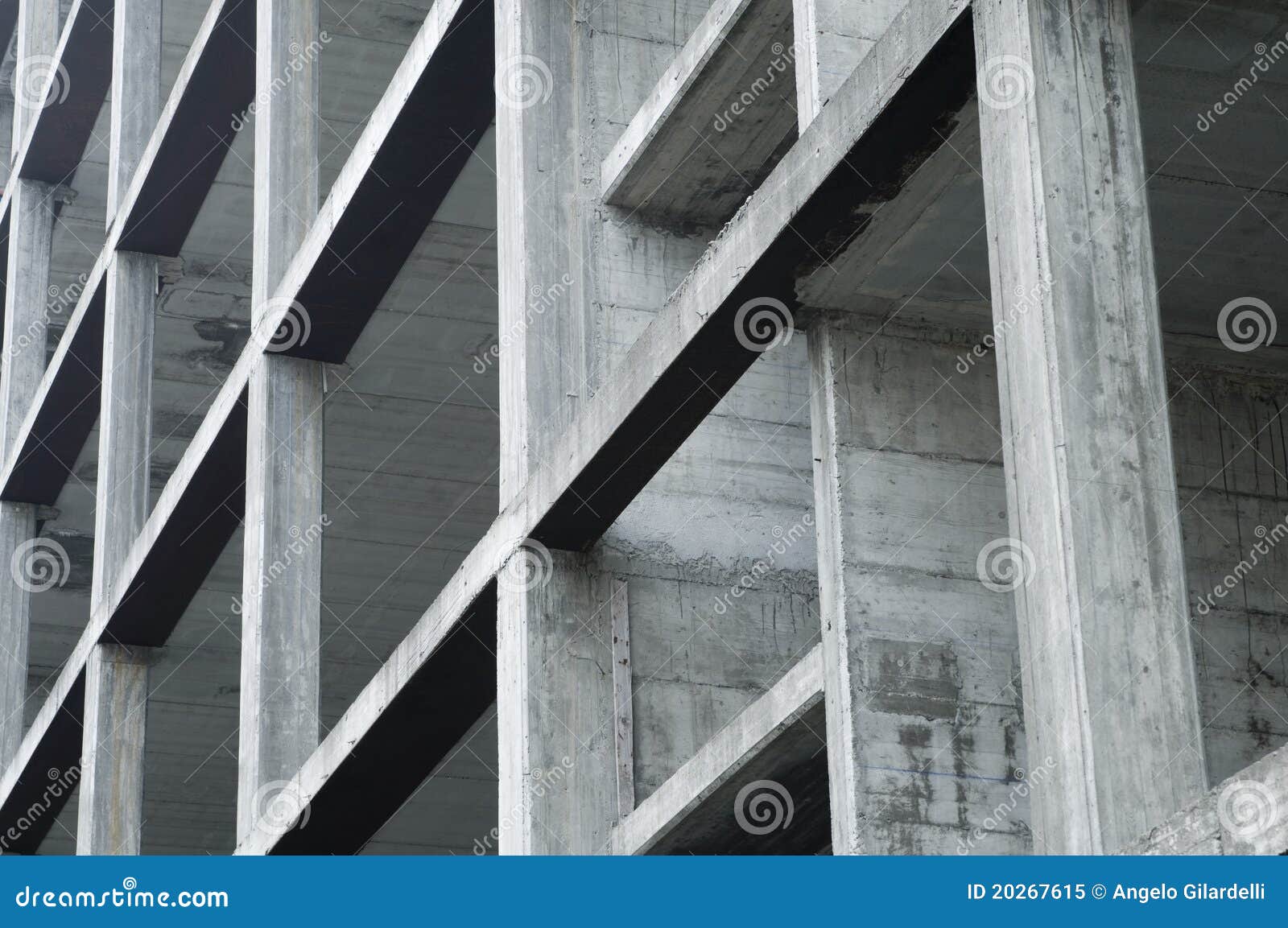 Concrete Building Under Construction Stock Image - Image of structure ...