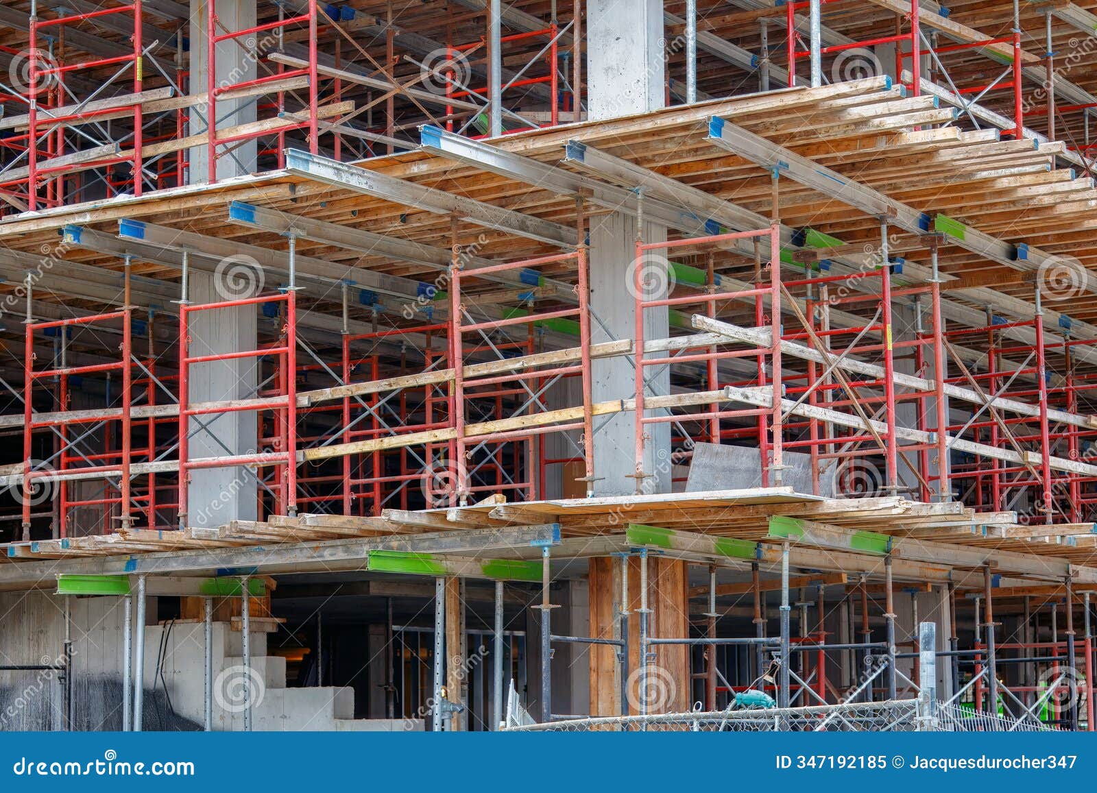 Concrete Building Under Construction with Wooden Formwork Stock Image ...