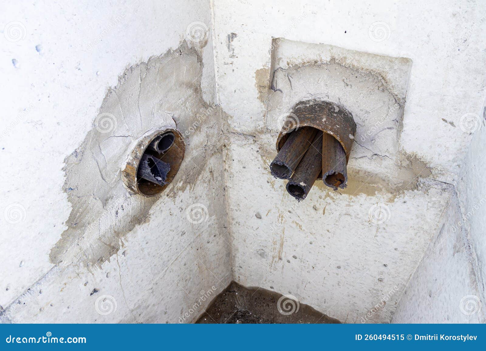 Concrete Cable Pit with Embedded Underground Cable Ducts for Laying and ...