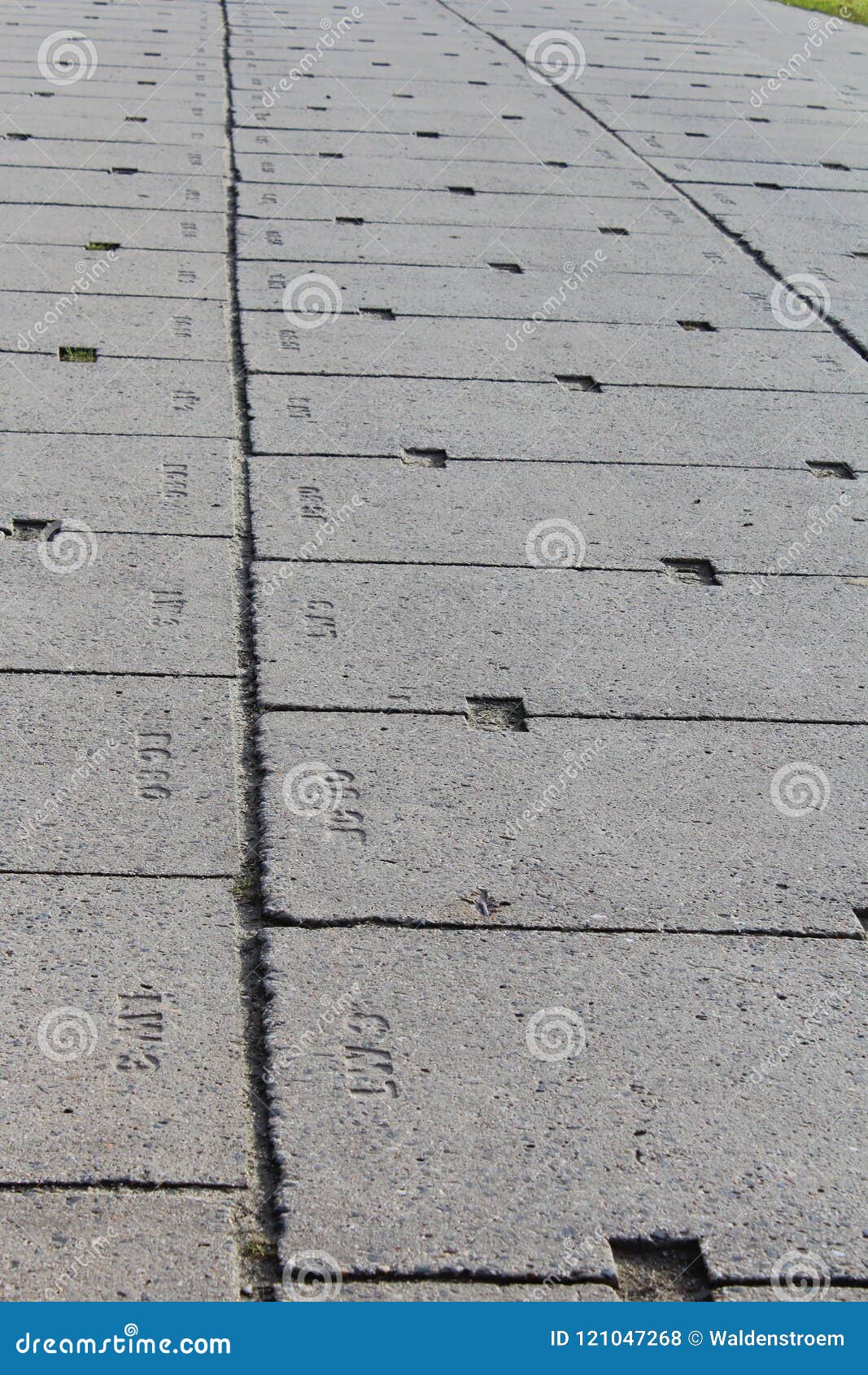 Concrete Carriageway Made from Concrete Blocks Stock Photo - Image of ...