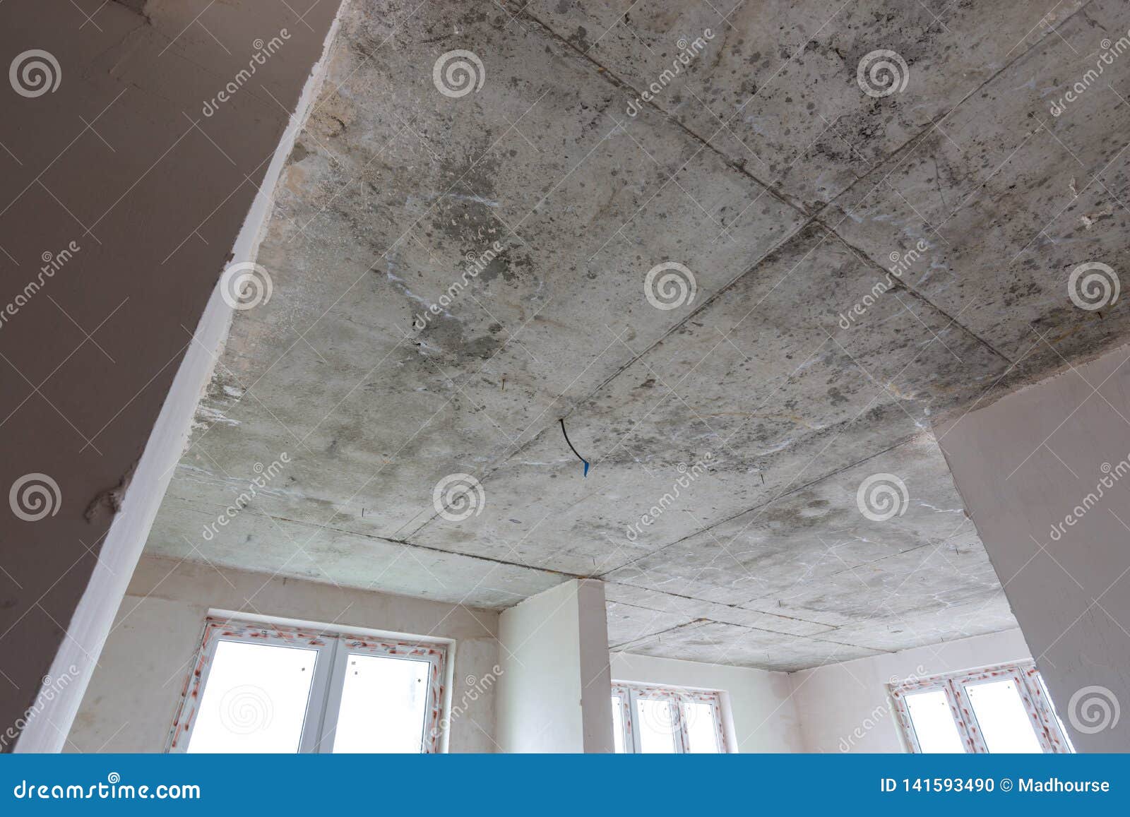 Concrete Ceiling in the New Building Stock Photo - Image of concrete ...
