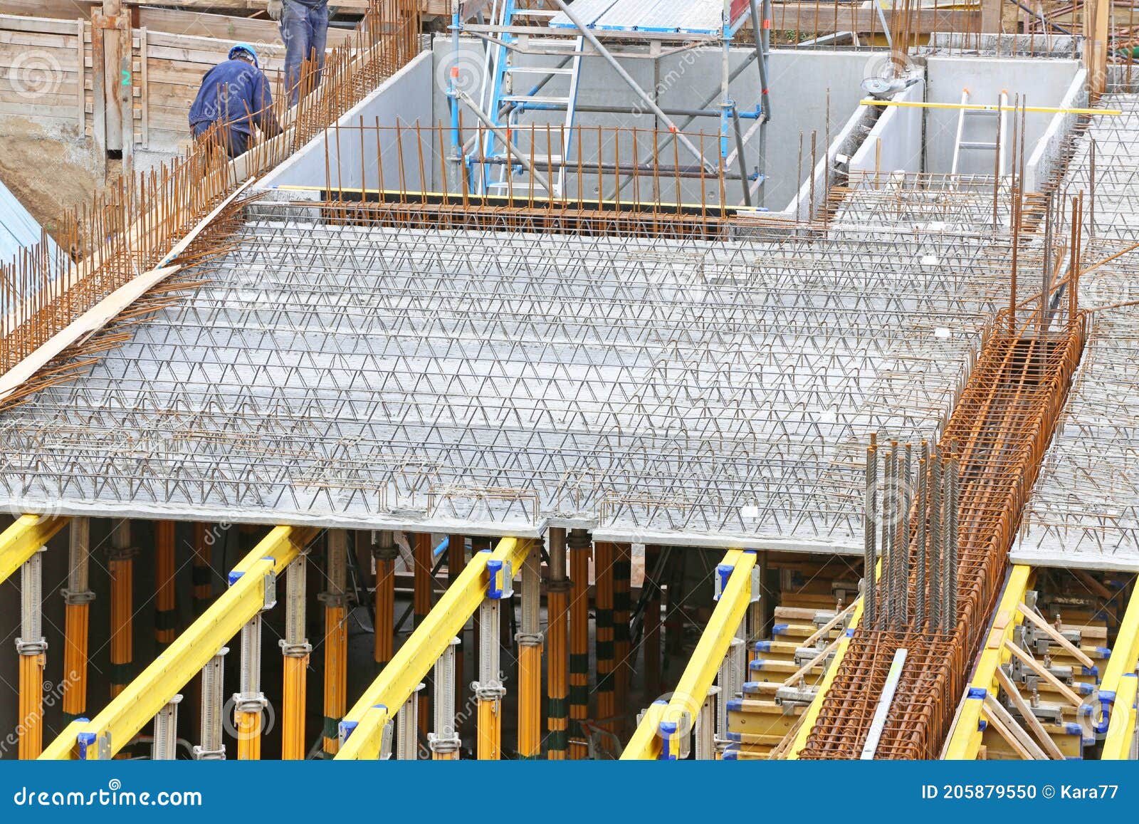 Concrete_ceiling stock photo. Image of prefabricated - 205879550