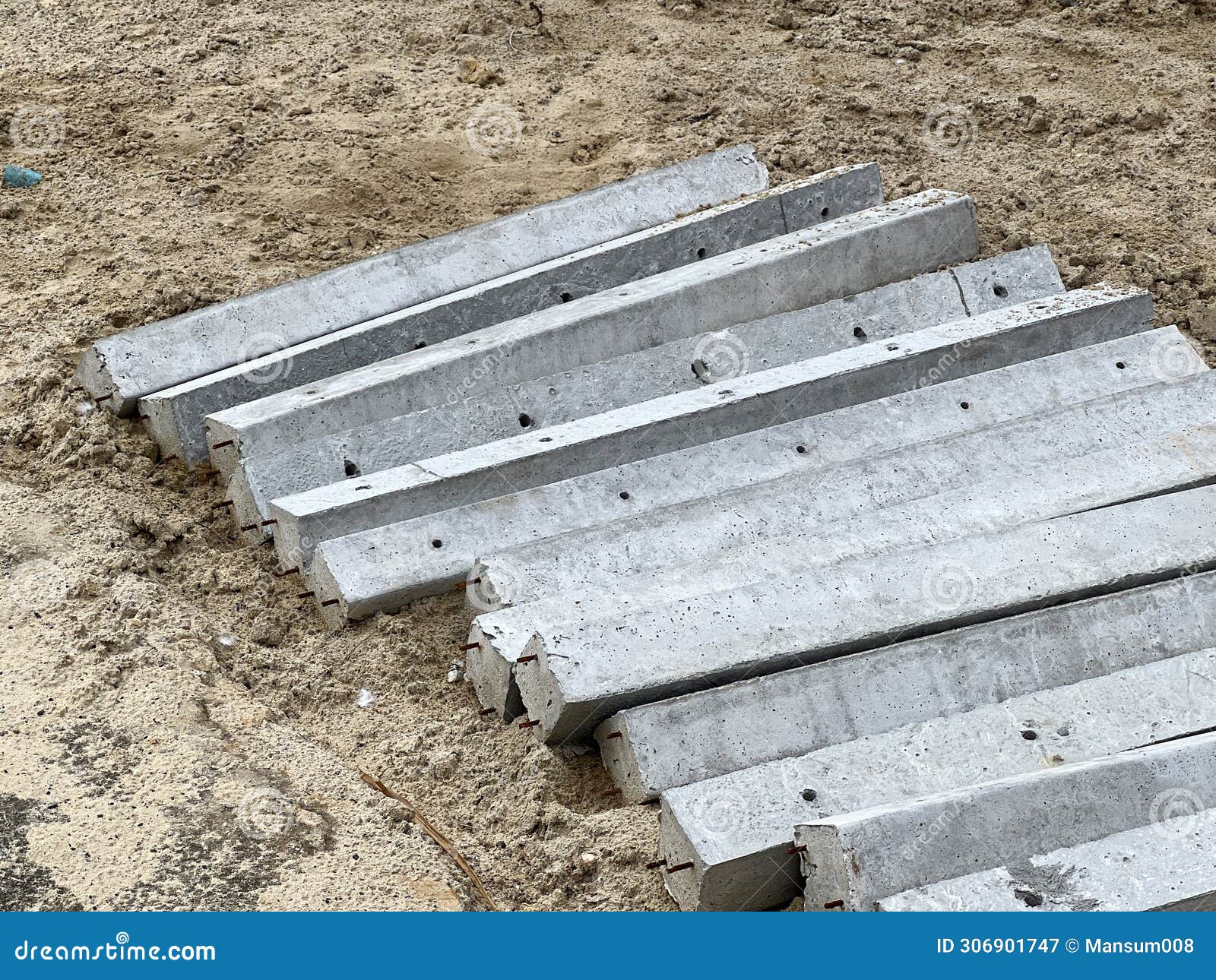 Concrete Cement Block on the Construction Site Stock Image - Image of ...