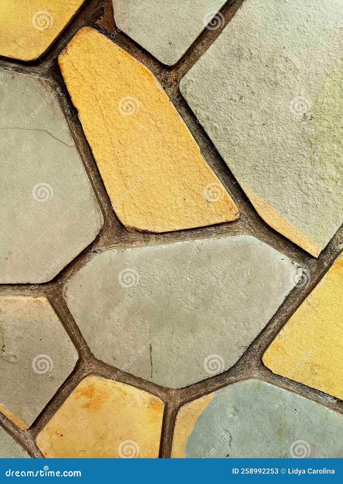 Concrete Cement Walk Block Design with Yellow and Grey Color. Yellow ...