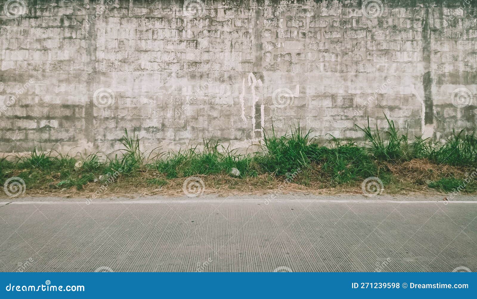 Concrete Cement Wall and Grey Street Background Stock Photo - Image of ...