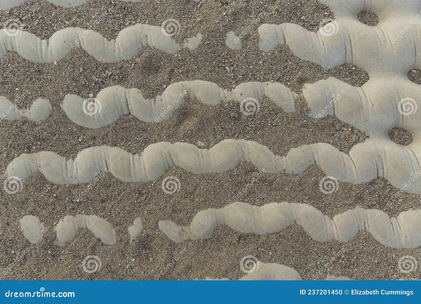 Concrete Channel Lining Surface Voids Filled with Dirt and Sand Stock ...