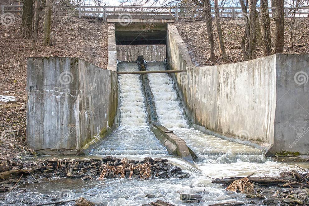 Concrete chute water. stock photo. Image of chute, nature - 92774470