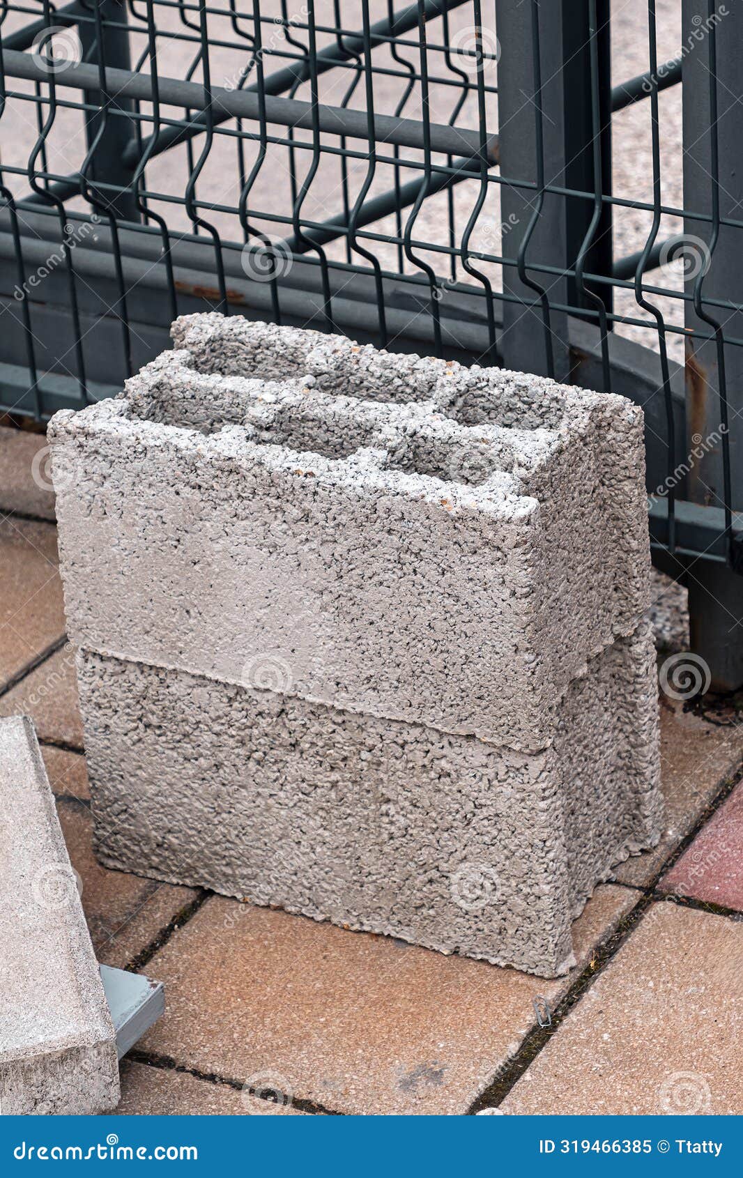 Concrete Cinder Block Demolition Royalty-Free Stock Photo ...