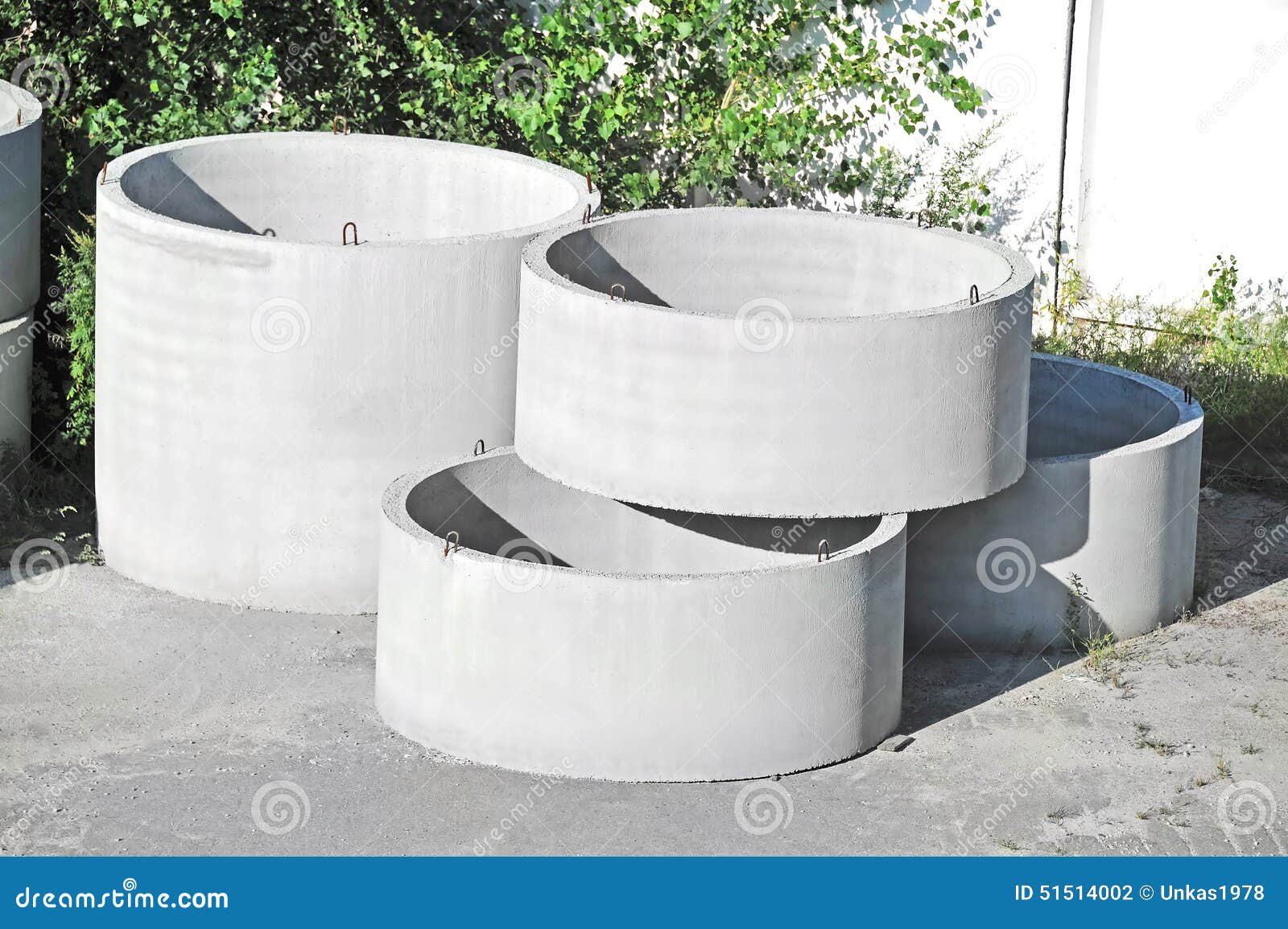 Concrete Circle Pit And PVC Pipe Royalty-Free Stock Photo ...