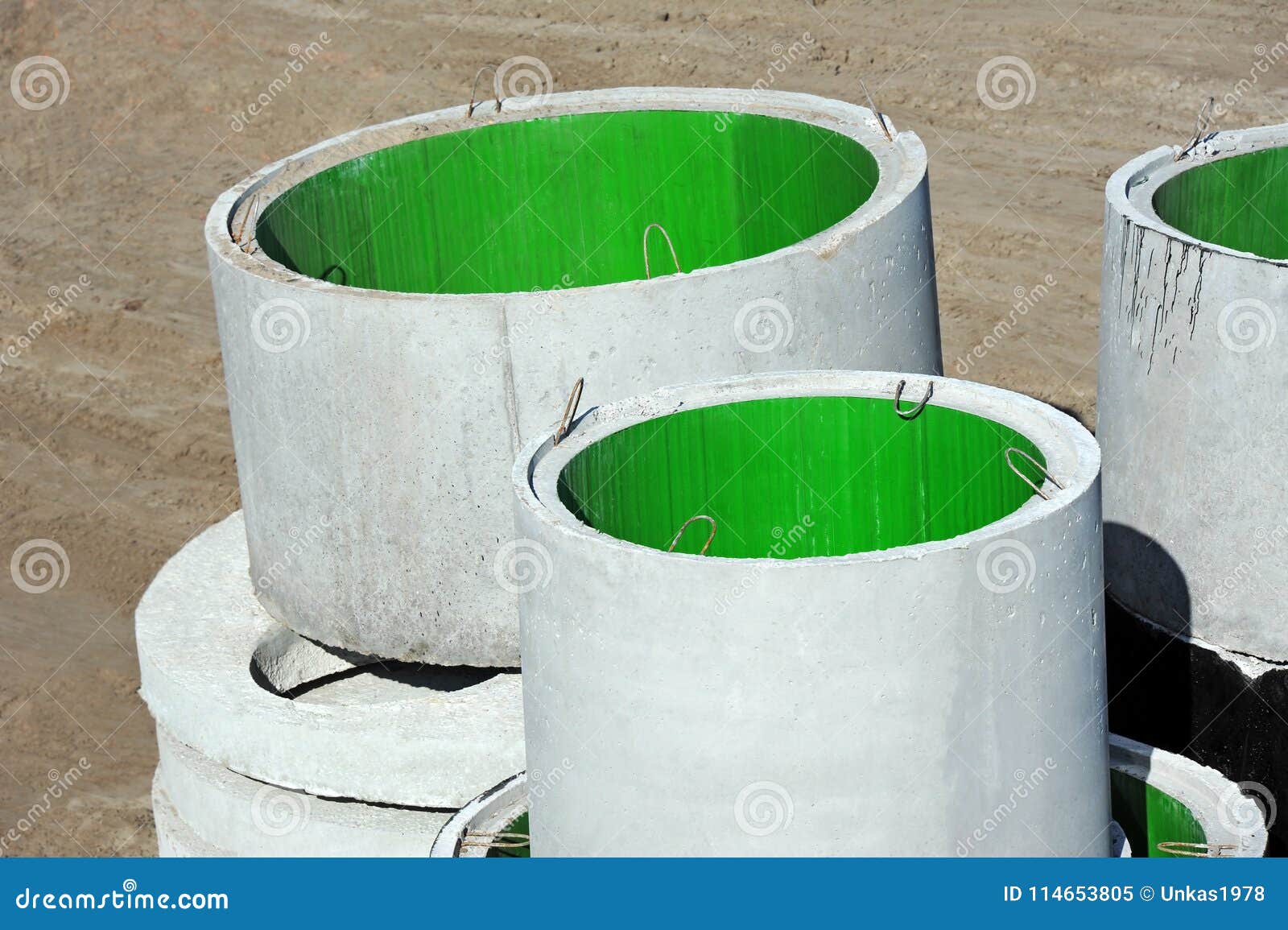 Concrete Circle Pit. Manhole Royalty-Free Stock Photography ...