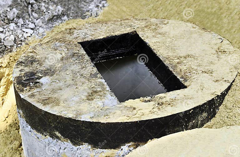 Concrete circle pit stock image. Image of site, equipment - 317843031