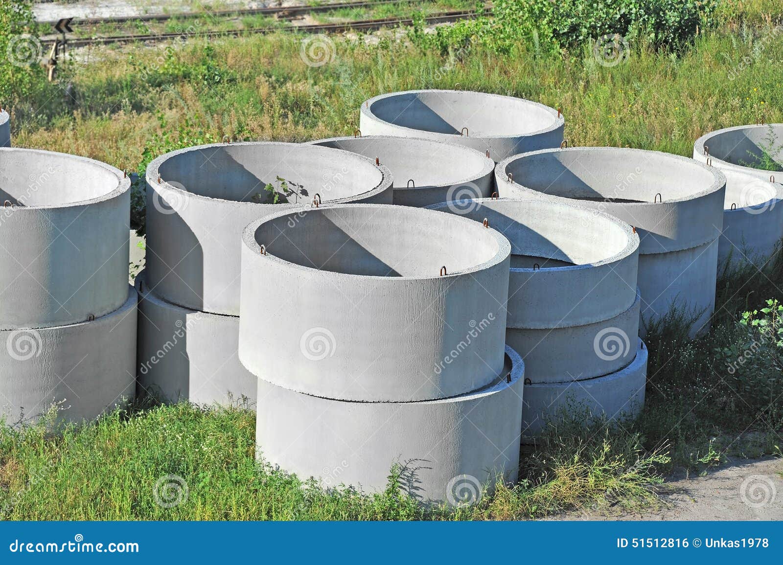 Concrete Circle Pit. Manhole Royalty-Free Stock Photography ...