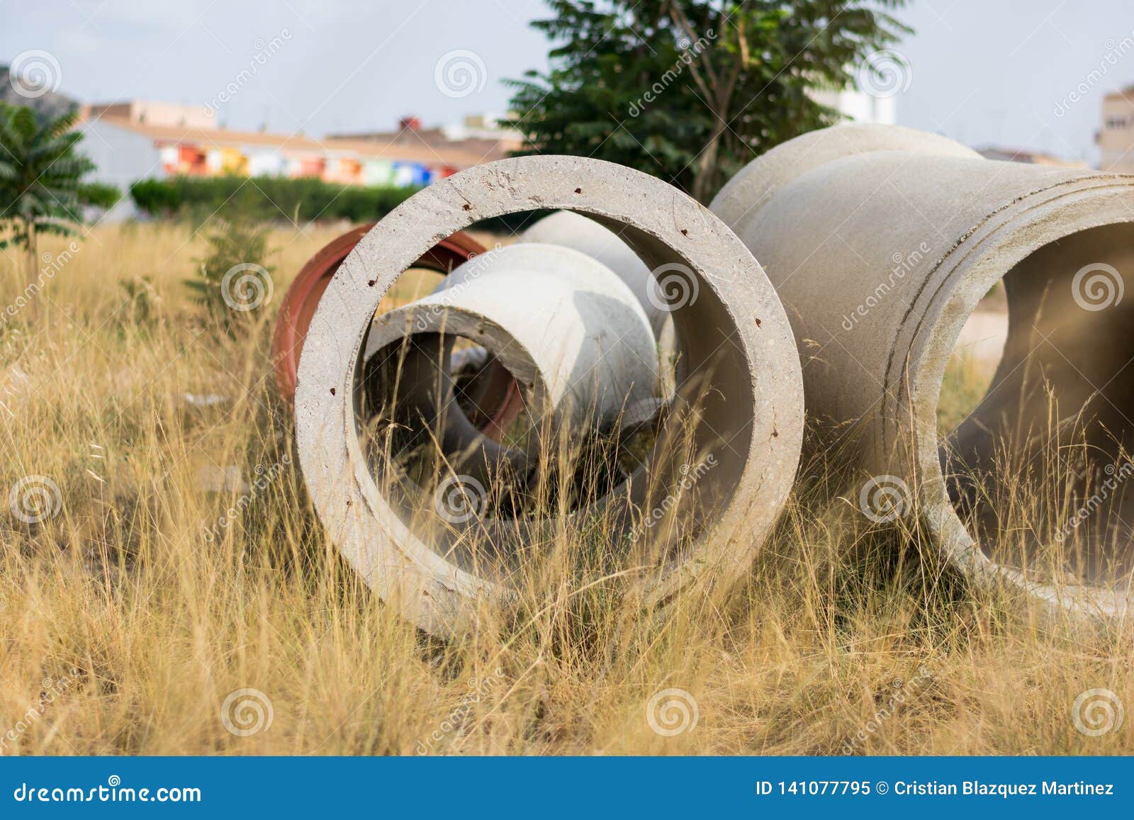 Concrete Circle Pit. Manhole Royalty-Free Stock Photography ...