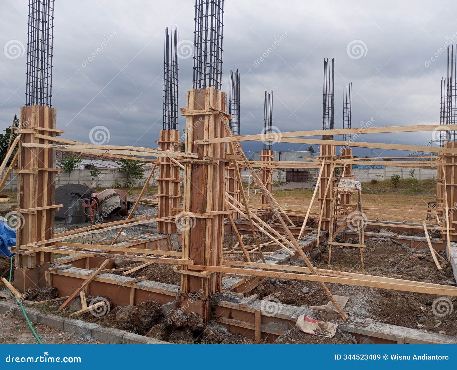 PVC Column Formwork Under Construction Royalty-Free Stock Photography ...