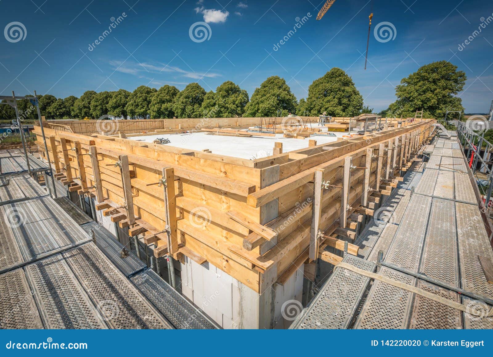 Concrete Column is Placed on a Foundation Stock Photo - Image of home ...