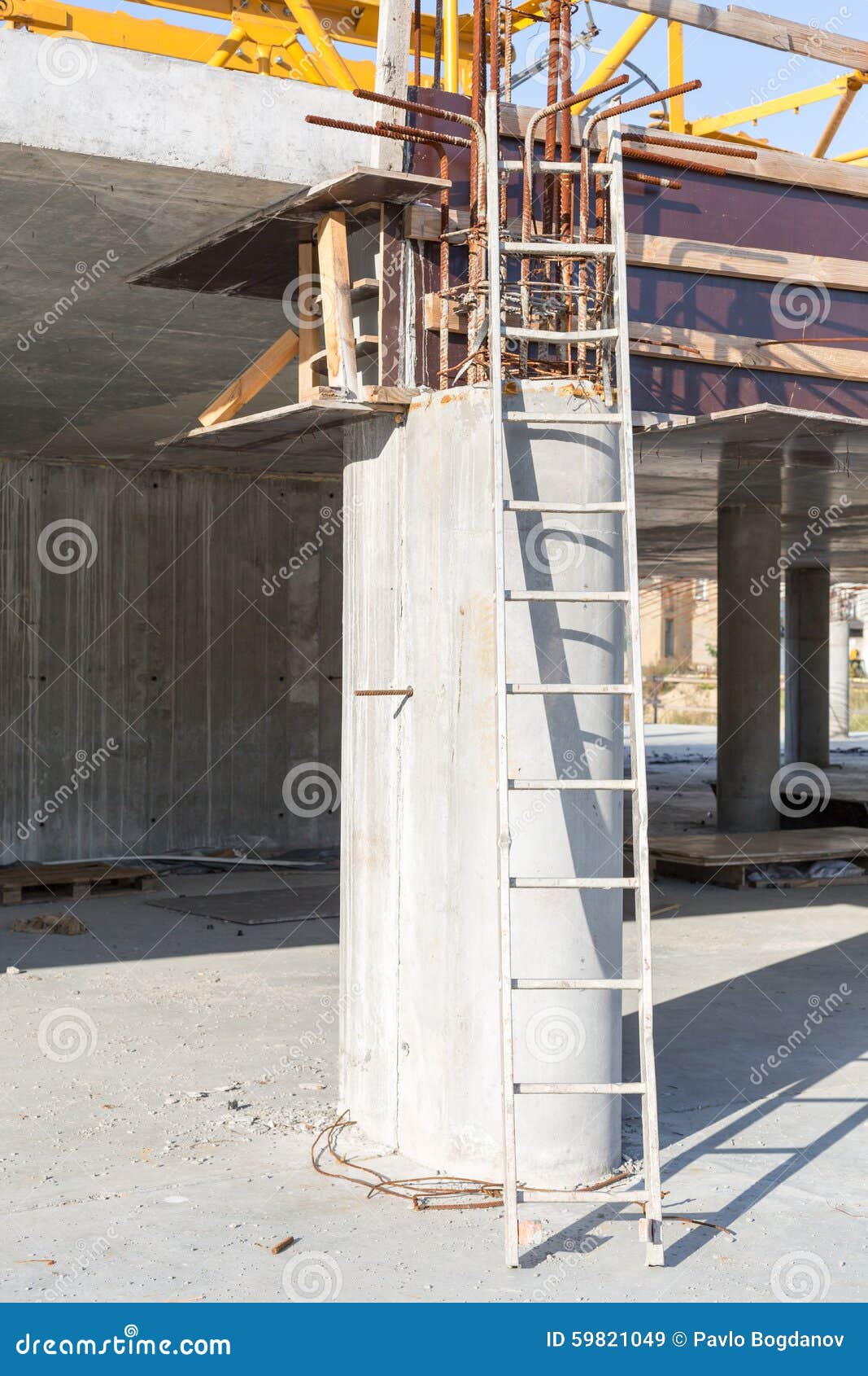 Concrete Column Under Construction Stock Image | CartoonDealer.com ...