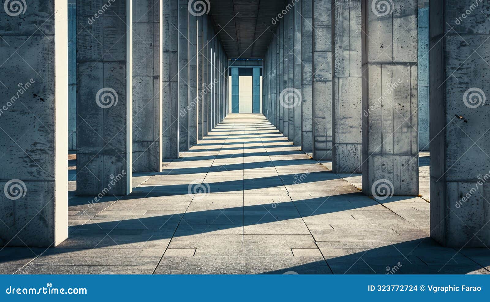 Symmetric Concrete Brick Path Stock Photography | CartoonDealer.com ...