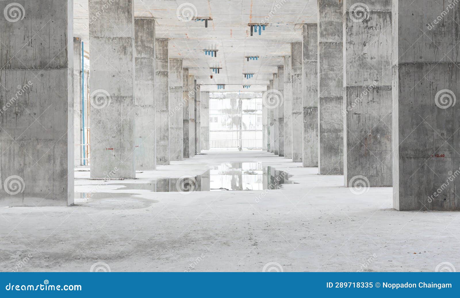 Concrete Columns. Foundations of Large Buildings. during Construction ...