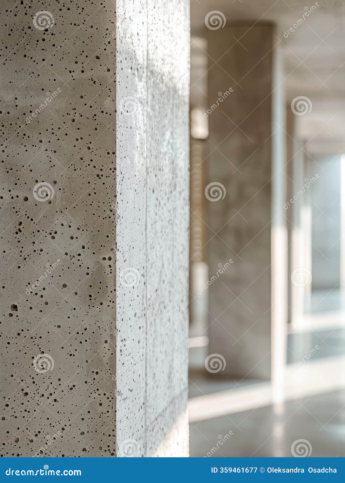 Concrete Columns in a Modern Minimalist Architectural Space. Stock ...