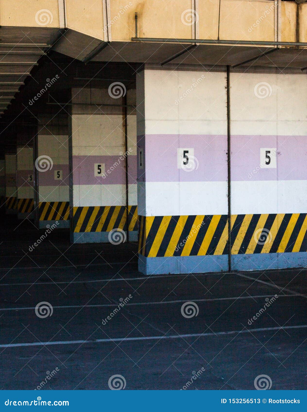 Concrete Columns with Numbers Stock Image - Image of five, concrete ...
