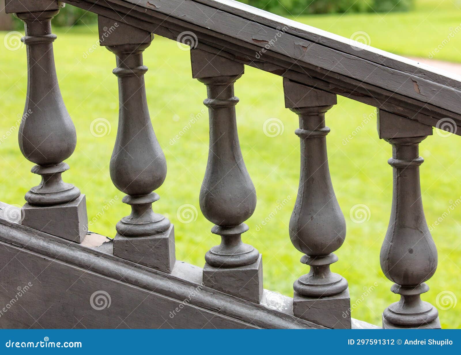 Concrete Columns on the Railing Stock Photo - Image of front, classic ...
