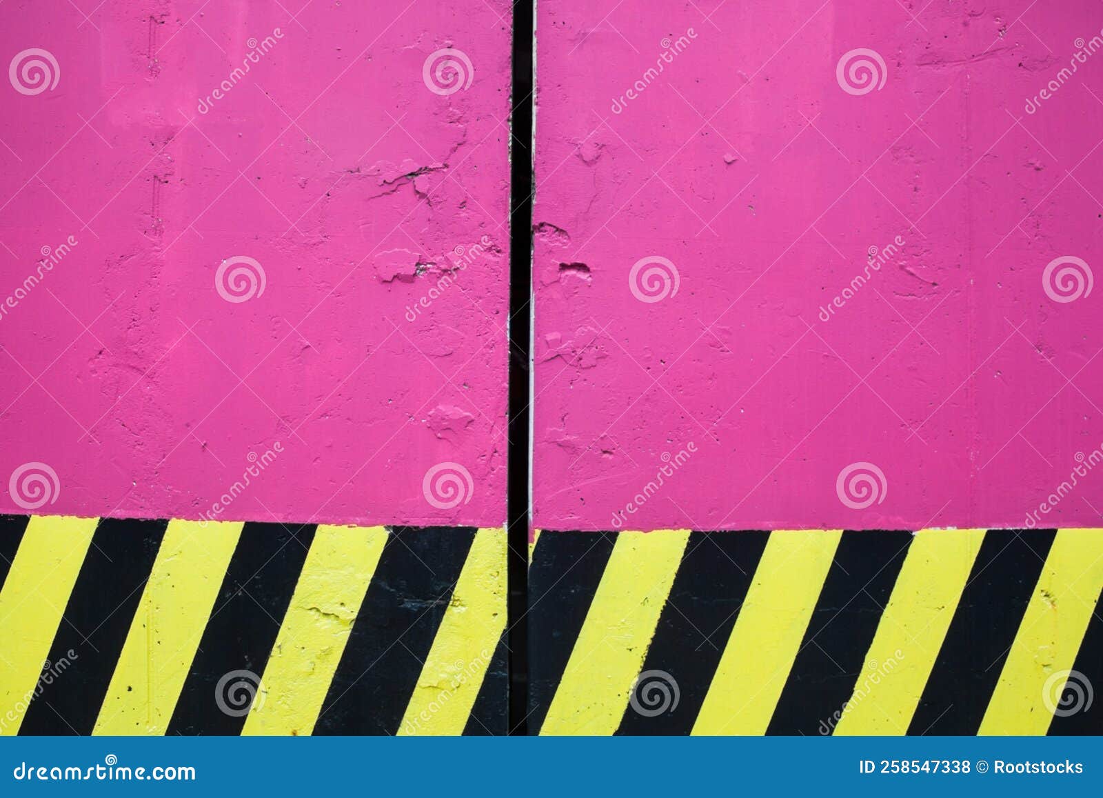 Concrete Columns with Safety Stripes Stock Photo - Image of column ...