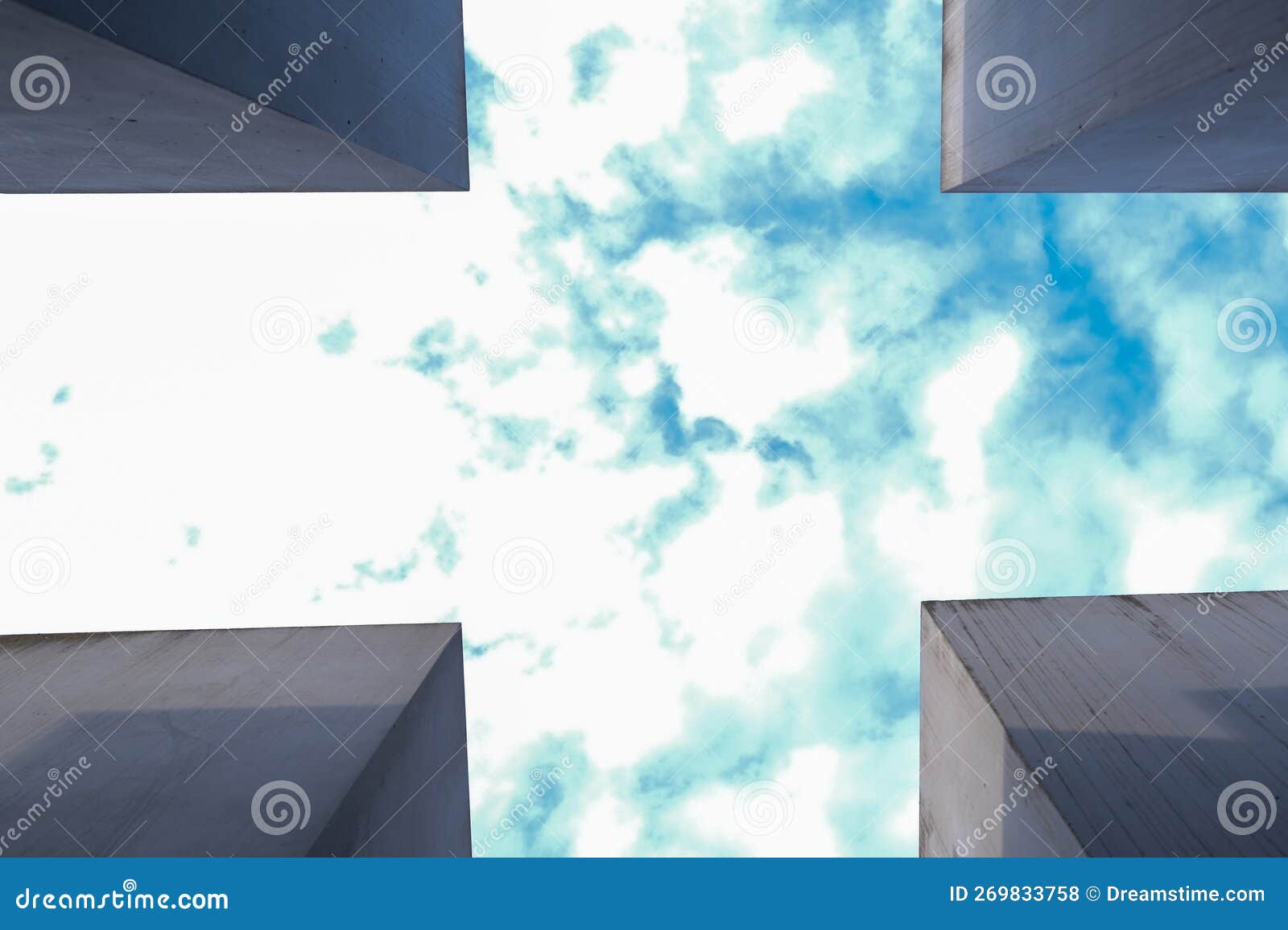 Concrete Columns on Sky Background in Berlin, Germany Editorial Stock ...