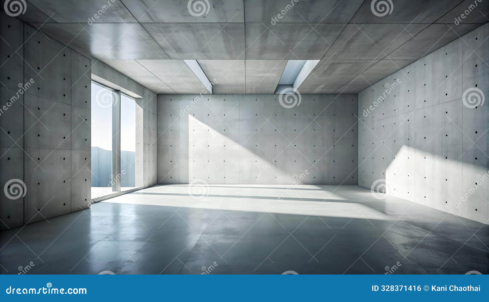 Concrete Confluence: a Minimalist Sanctuary Generative AI Stock ...