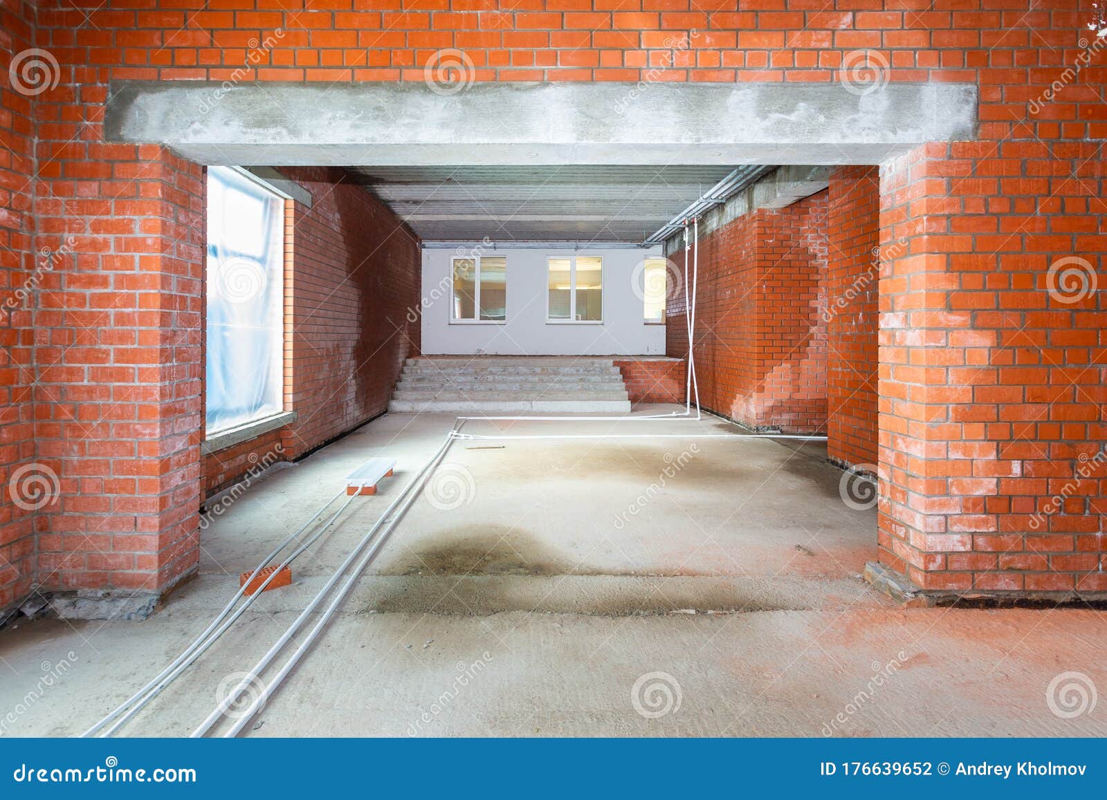 Concrete Construction of Basement of Large Building Stock Photo - Image ...