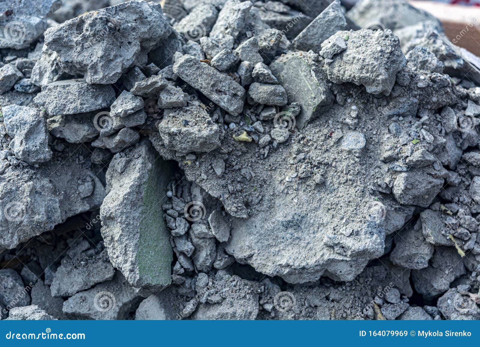 Concrete Construction Garbage, Large Chunks of Old Concrete Stock Image ...