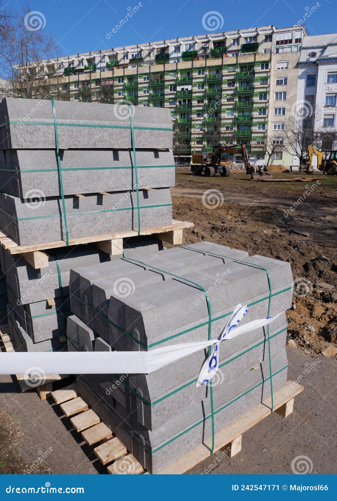 Concrete Construction Materials at the Site Stock Image - Image of ...