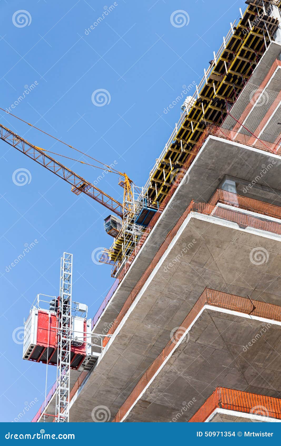 Concrete construction site stock photo. Image of commercial - 50971354