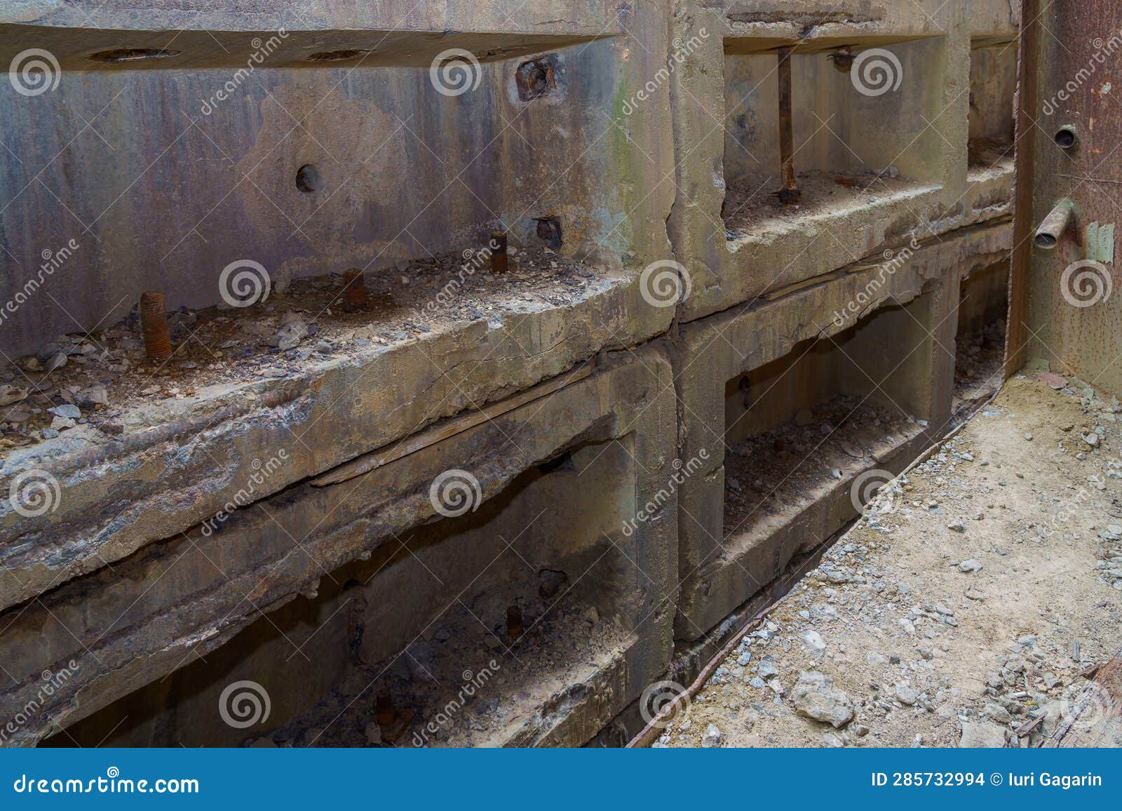 Concrete Contour of the Bunker. Abandoned Secret Nuclear Bunker Stock ...