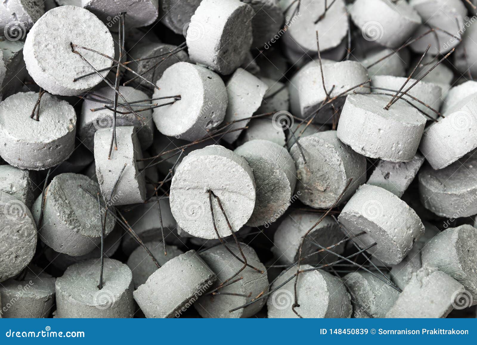 Concrete Covering Blocks in Construction Stock Image - Image of ...