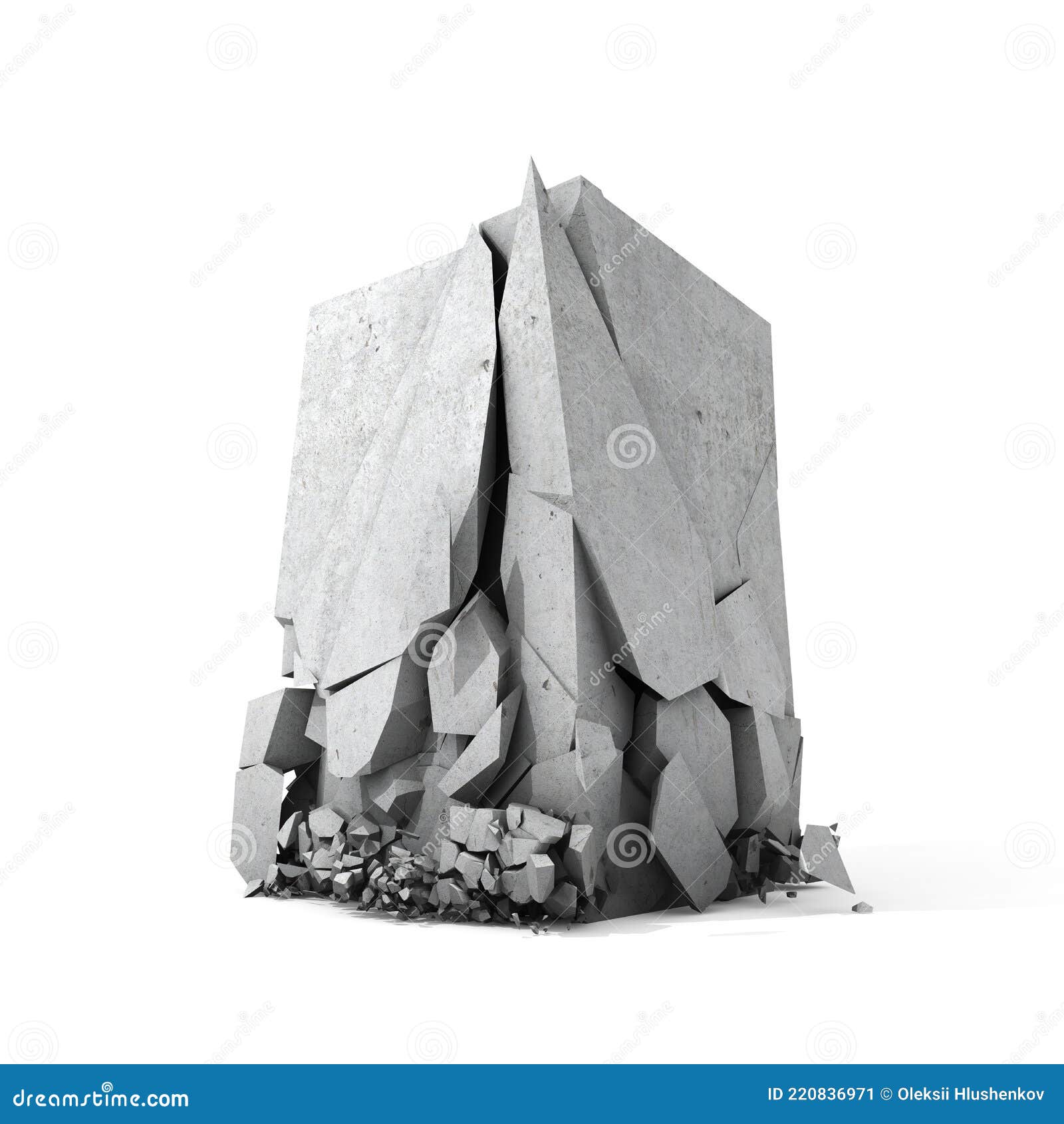 Cube Breaks Down on Surface Stock Illustration - Illustration of ...