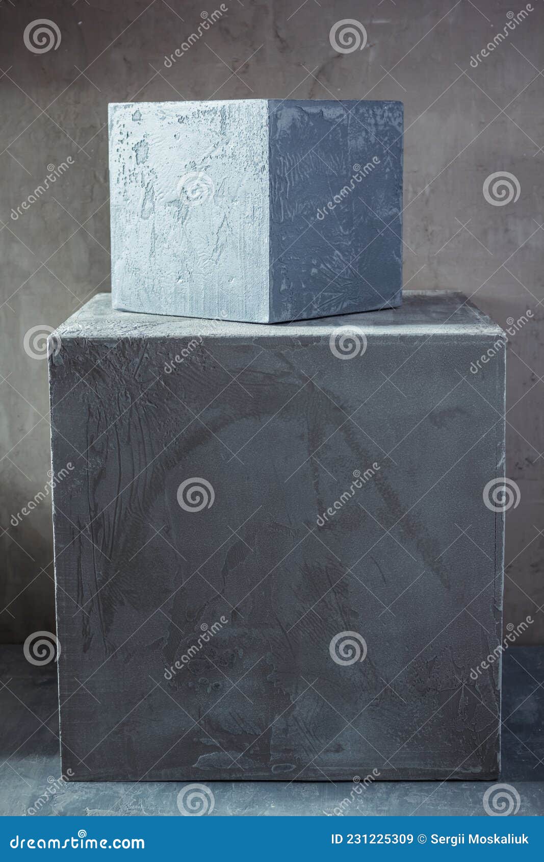Concrete Cube or Cement Block at Abstract Background Texture Stock ...