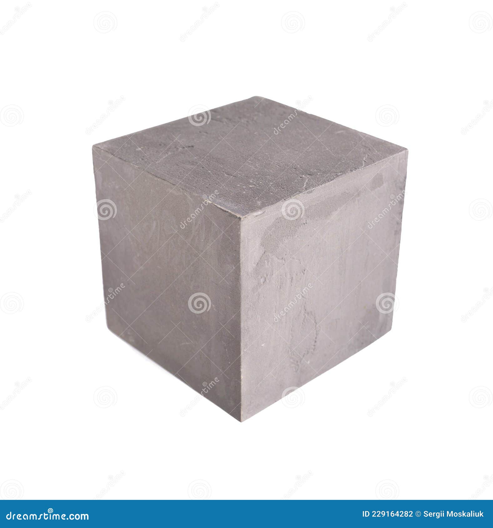 Concrete Cube or Cement Brick Isolated on White Background Stock Photo ...