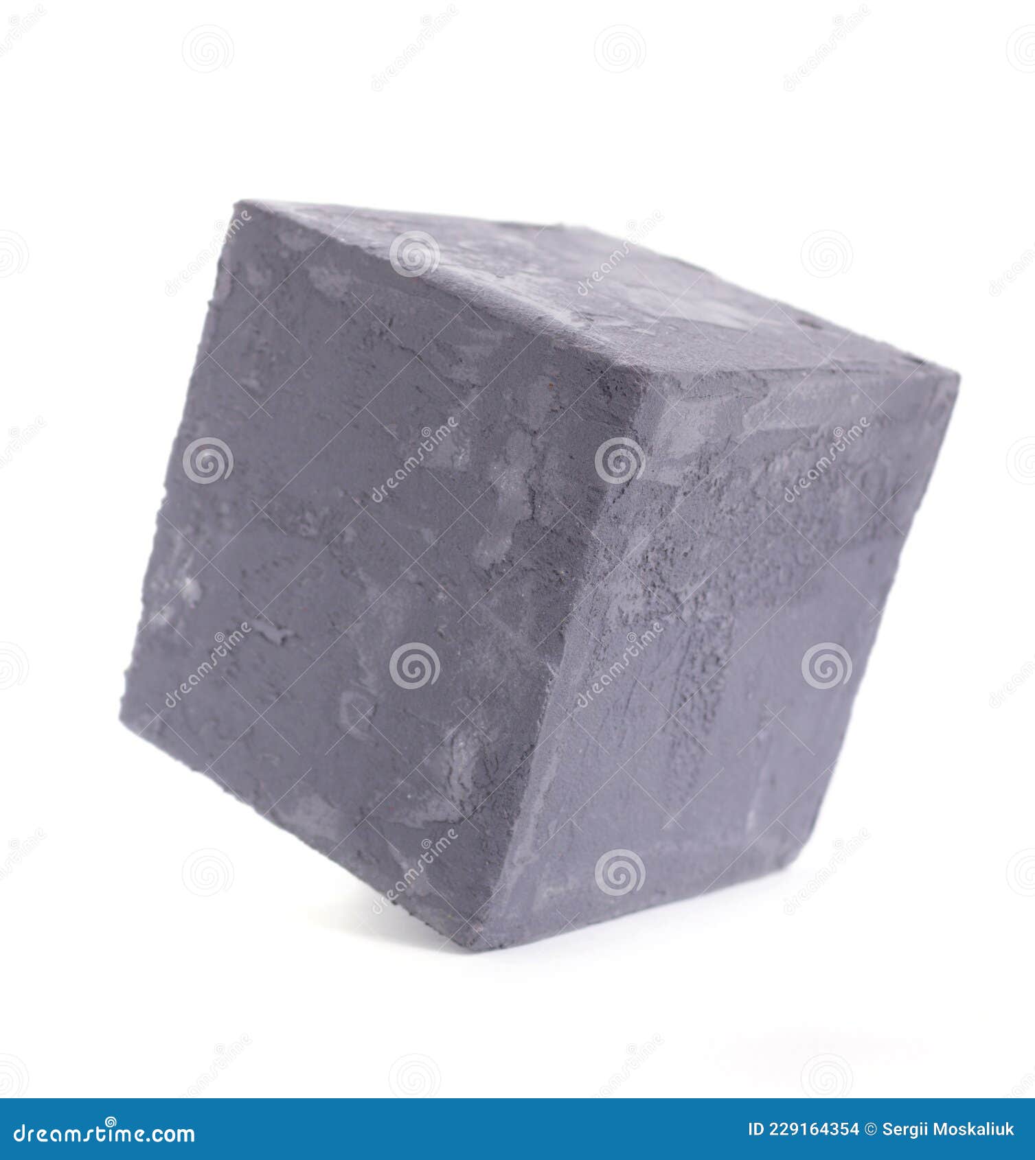 Concrete Cube or Cement Brick Isolated on White Background ...