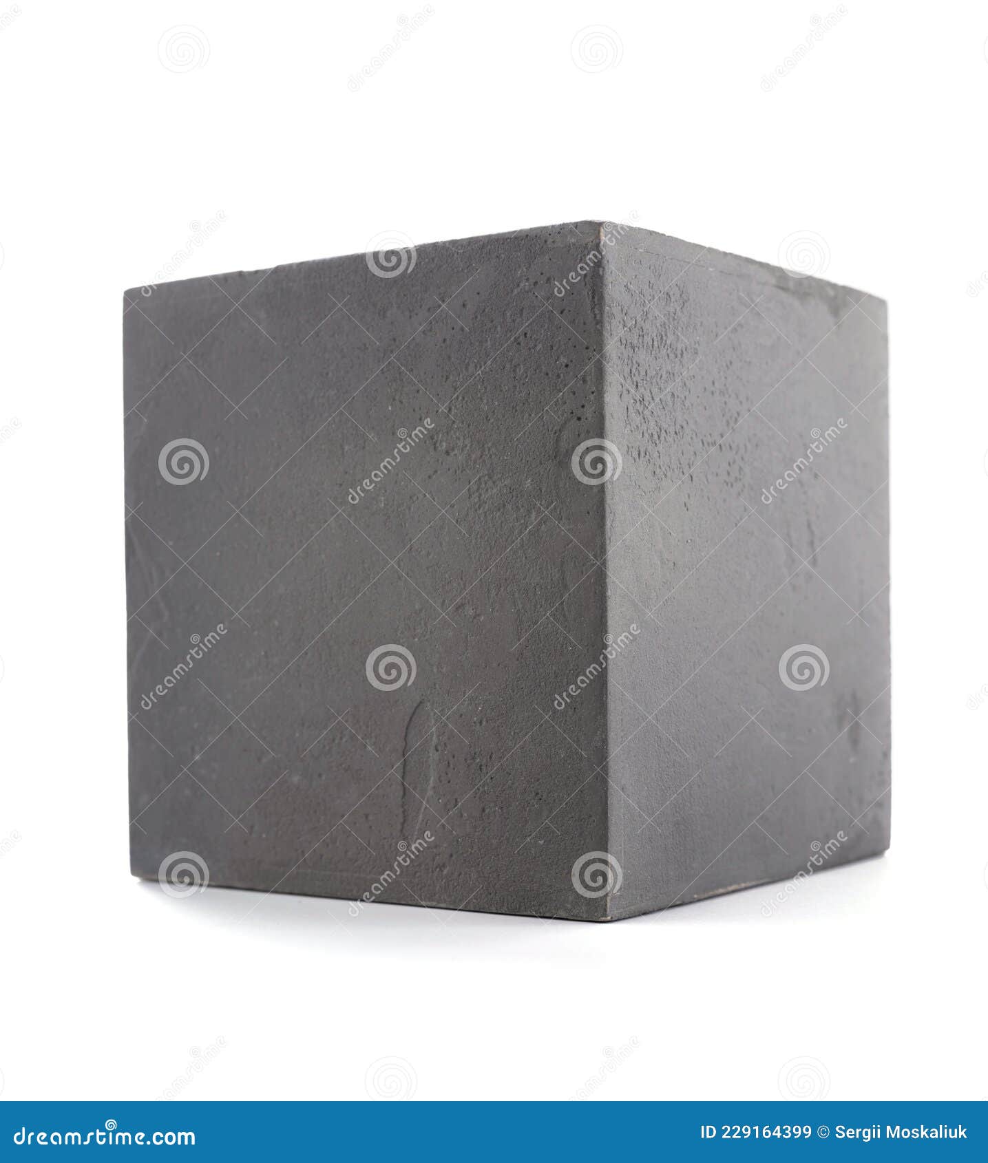 Concrete Cube or Cement Brick Isolated on White Background ...