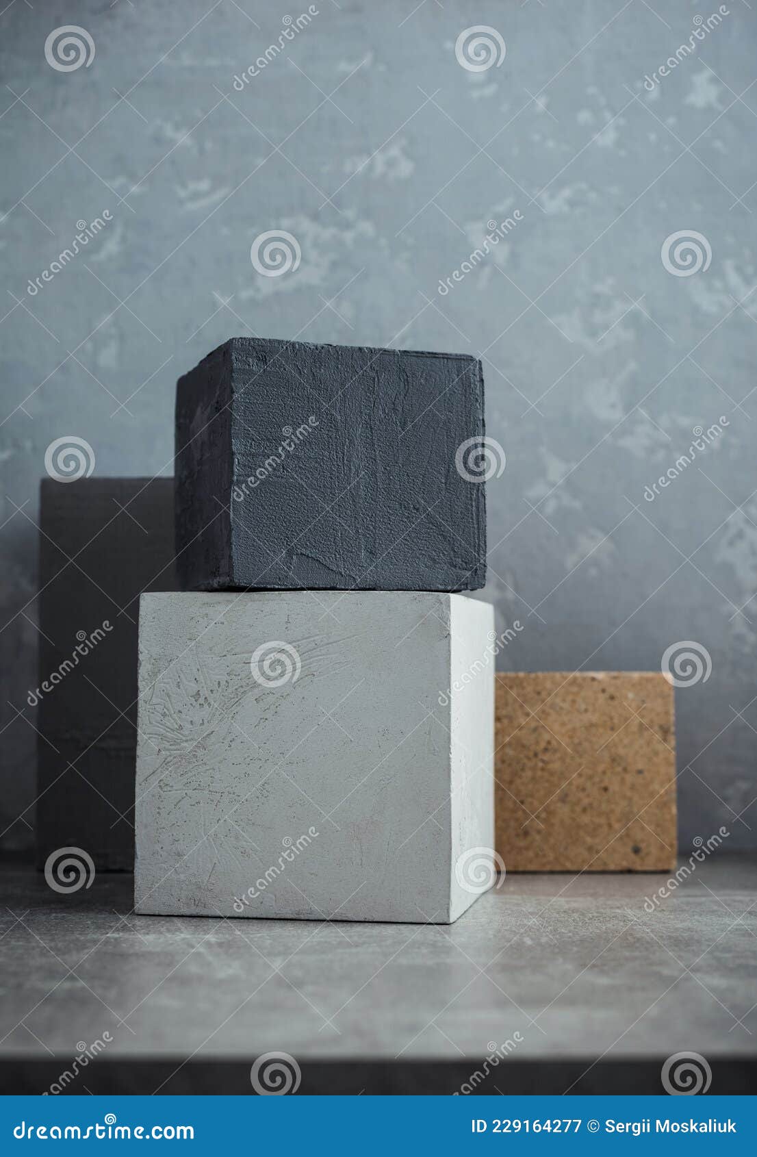 Concrete Cube or Construction Brick As Abstract Background Texture ...