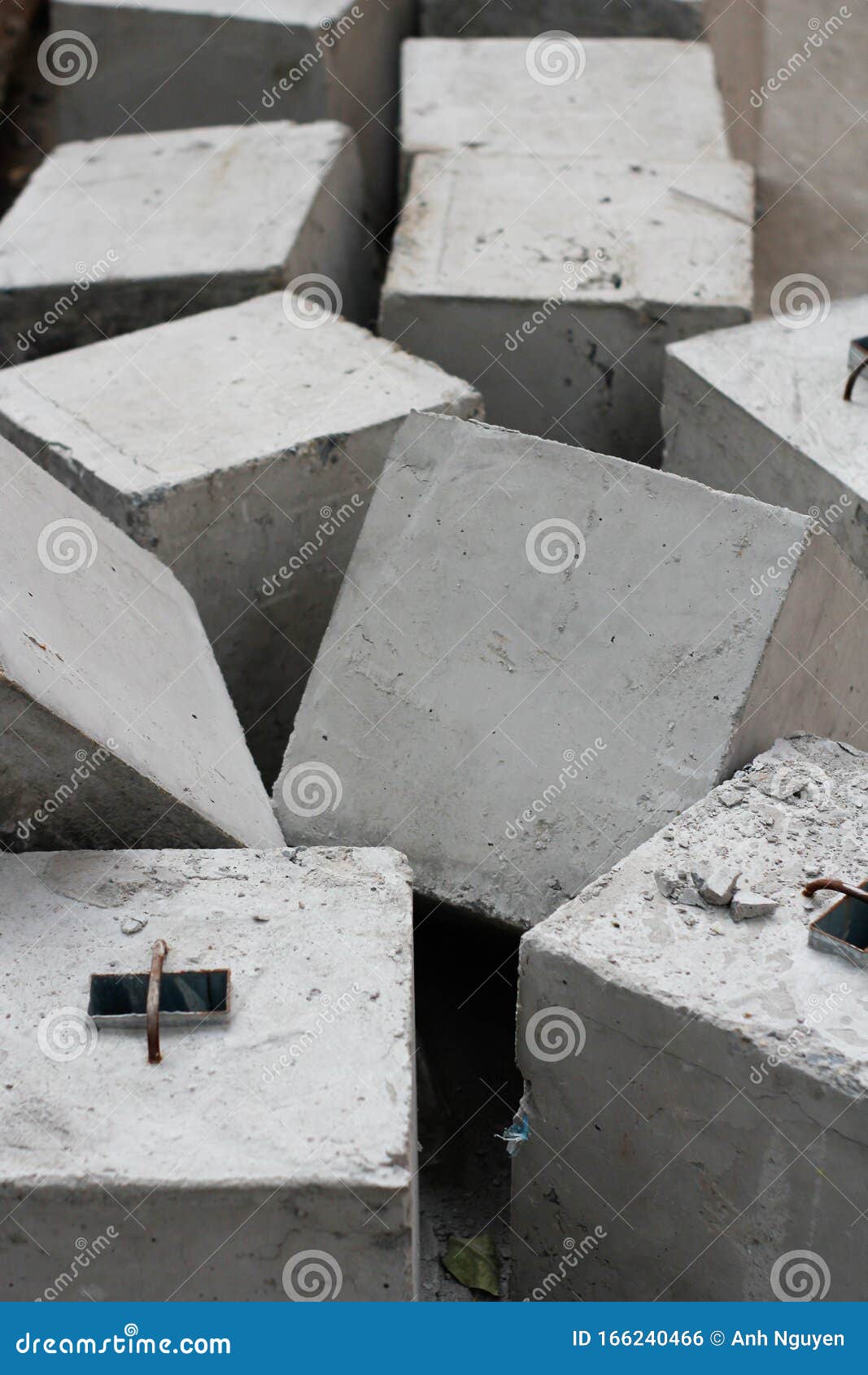 Concrete cube stock photo. Image of iron, concrete, construction ...
